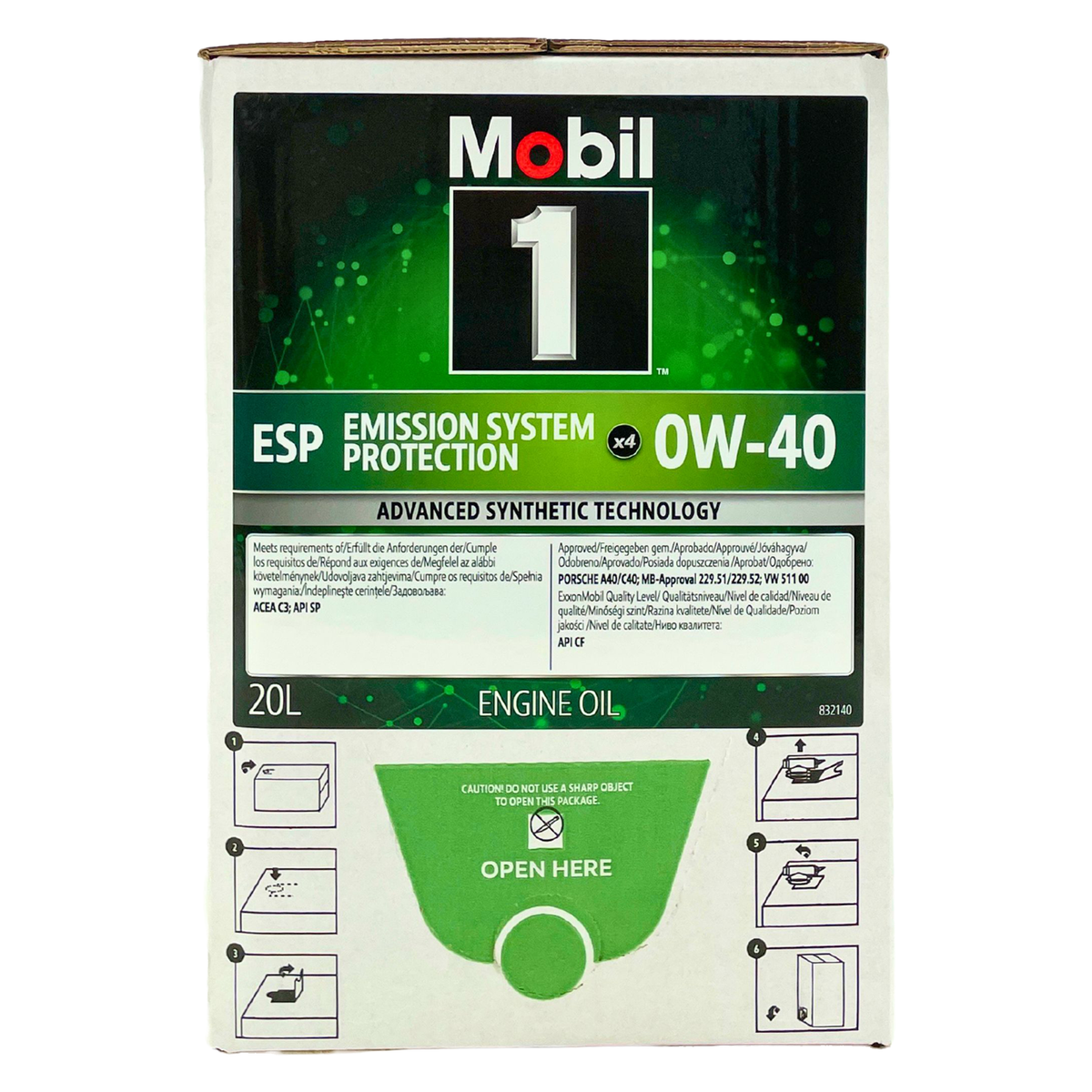 Mobil 1 ESP X4 0W-40 20 Liter BAG-IN Box – Autovos
